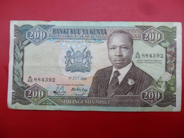Kenija-Kenya 200 Shillings 1988, v3, P3334, RRR