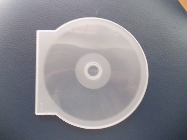 Kutija za CD, plastična, savitljiva, bela, providna