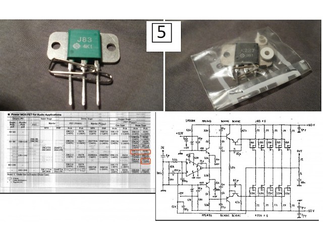 2sj83 2sk227 par mosfet power amp transistor 160V