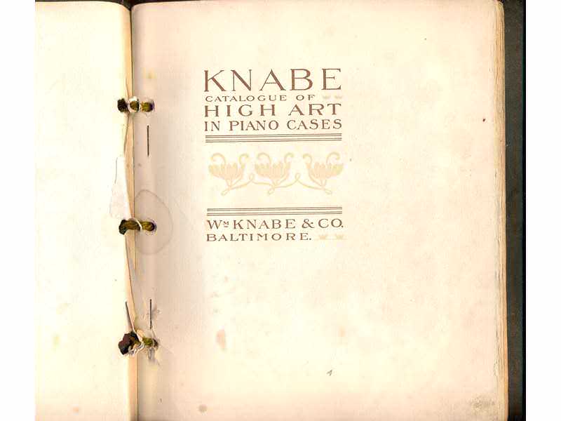 CATALOGUE OF HIGH ART IN PIANO CASE,  WM Knabe &;;;;;; CO