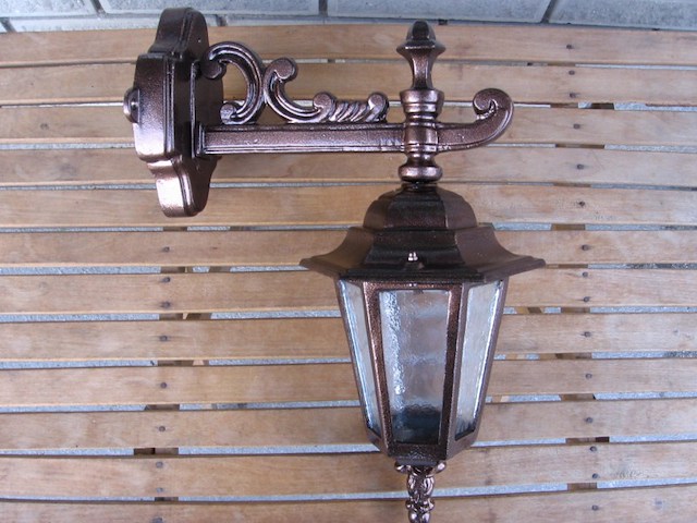 Fenjer - zidna lampa 3/4 braon