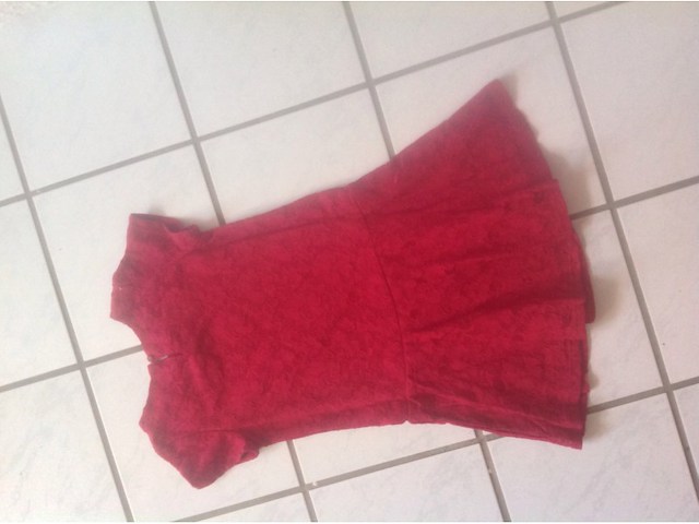 H&;M crvena čipka,raskona haljina NOVO sa etiketom,6-8g