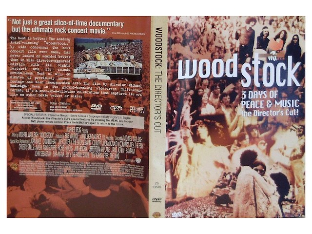 WOODSTOCK - 3 DAYS OF PEACE &; MUSIC - DVD