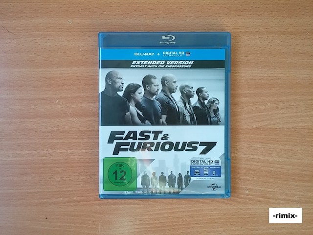 Blu ray -   Fast &;; furious 7