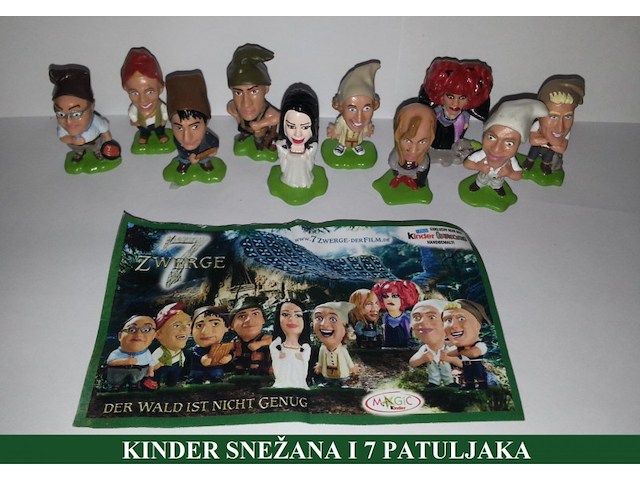 Kinder Snezana i 7 patuljaka - KOMPLETAN SET