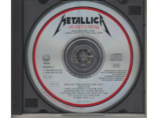 cd / METALLICA...AND JUSTICE FOR ALL