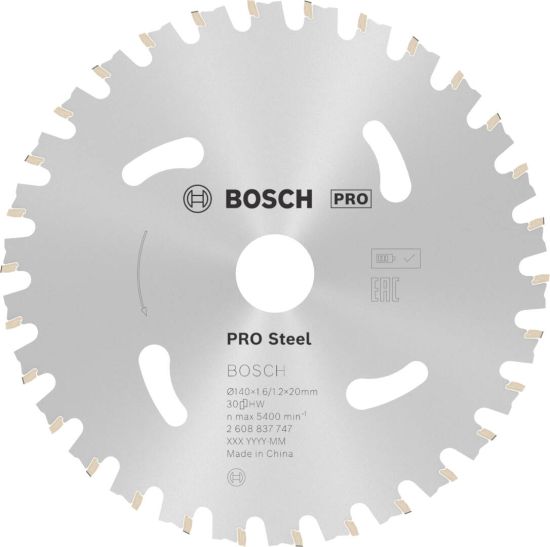 Bosch PRO Steel list za akumulatorsku kružnu testeru 140x1.6x20 mm 30z HB max 5.400 o/min (2608837747)