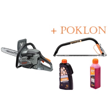 Villager motorna testera VGS 4125 PE + POKLON Fiskars ručna testera 21", Villager ulje 2T 100ml i ulje za lanac Chainoil 1l