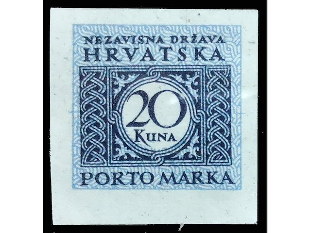 NDH 1943 III PORTO - 20 KUNA NEZUPČANO