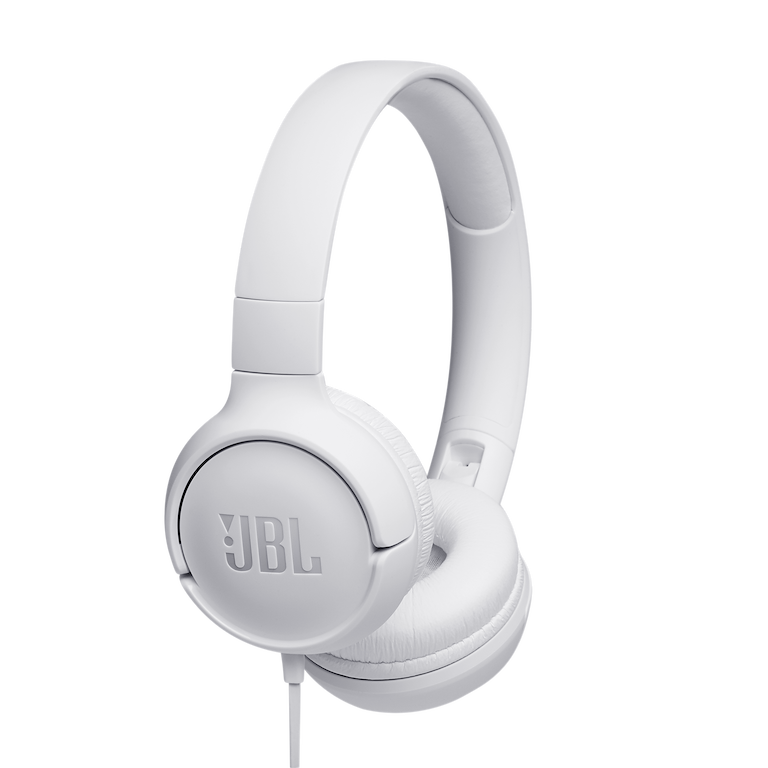 Slušalice JBL TUNE 500 WHITE (On-ear slušalice, mikrofon, univerzalne kontrole, 3.5mm, bele)