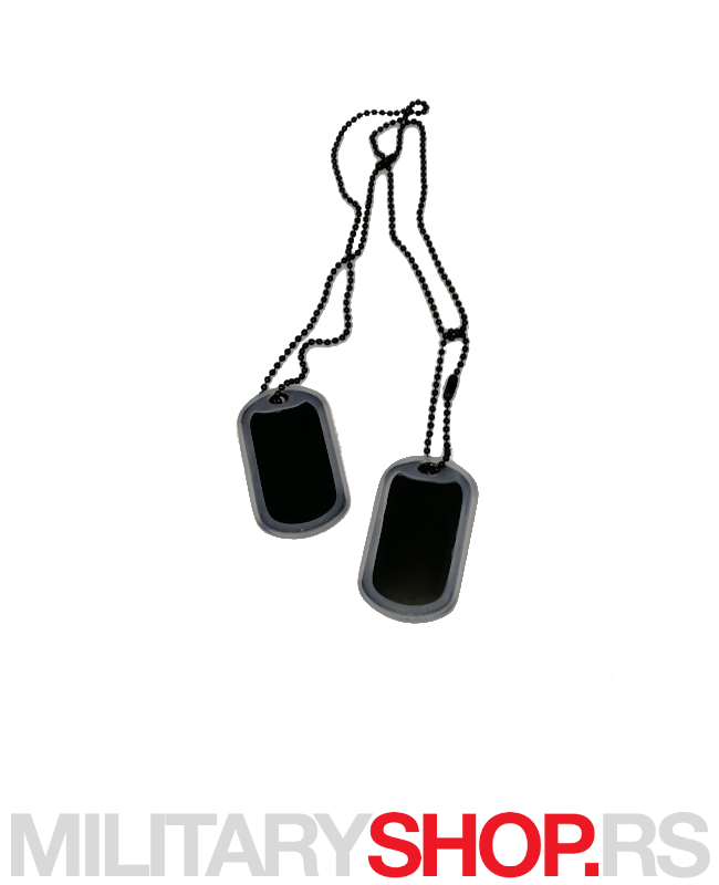 Crne vojne pločice Dog Tag