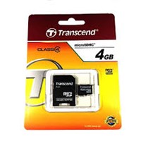MICRO CARD + ADAPTER 4GB TRANSCEND