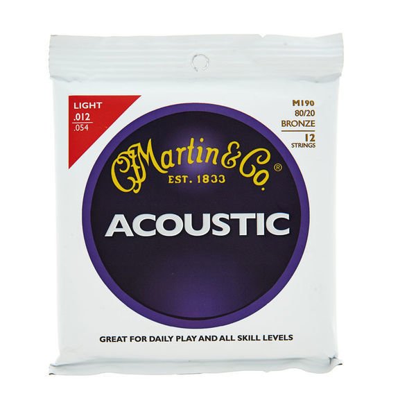 Martin Acoustic M190 Žice za 12-žičanu akustičnu gitaru