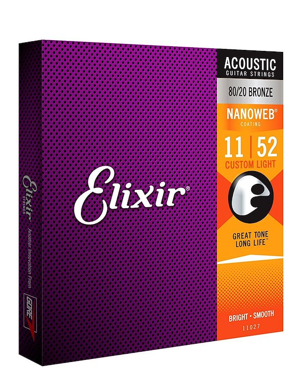 Elixir 11027 Nanoweb Žice za akustičnu gitaru 011-052