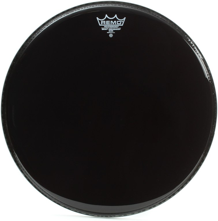 Remo 20'' Ambassador Ebony ES 1020 00 Koža za bas bubanj