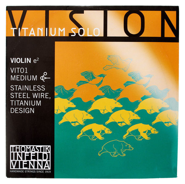 Thomastic VIT01 Vision Titanium Solo E žica za violinu Stainless steel Medium tension
