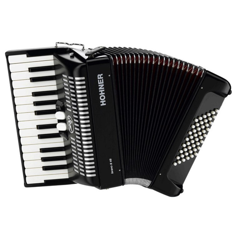 Hohner Bravo II 48 Black harmonika