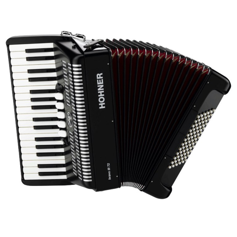 Hohner Bravo III 72 Black harmonika