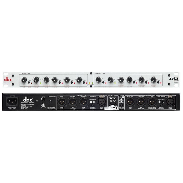 DBX 234xs Stereo 2/3 Way, Mono 4-Way Crossover