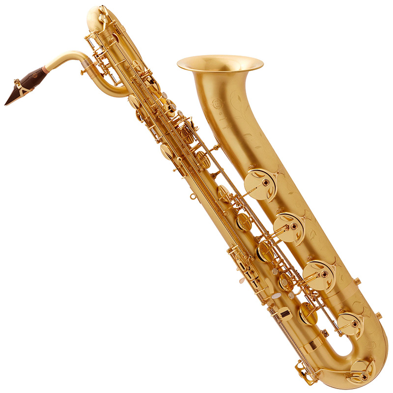 Selmer Super Action 80 Series II E-flat Baritone to low A Saxophone Brushed Gold Lacquerengraved / Gold lacquered keys