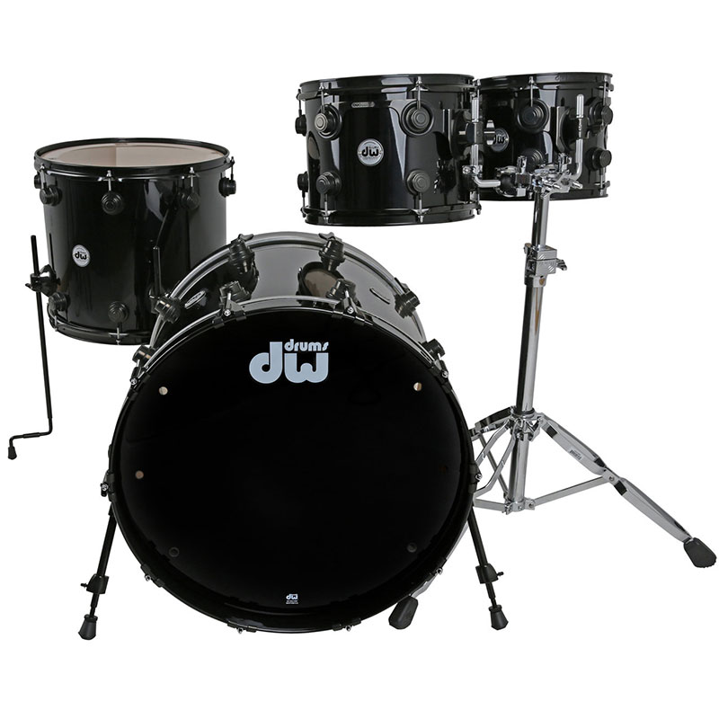 DW Collector’s Series Lacquer Custom Solid Black komplet bubnjeva