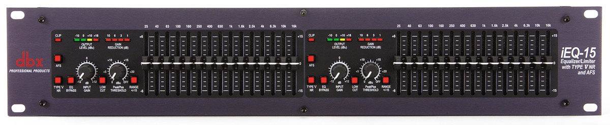 DBX iEQ15 Intelligent Dual 15 Band Graphic Equaliser w/AFS