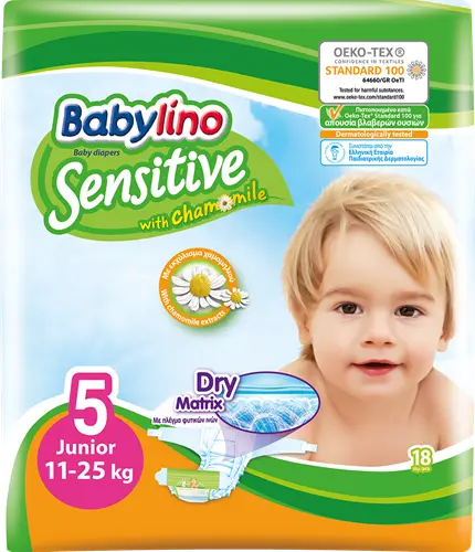 Babylino pelene sensitive 5 junior 11-25kg 18 kom.