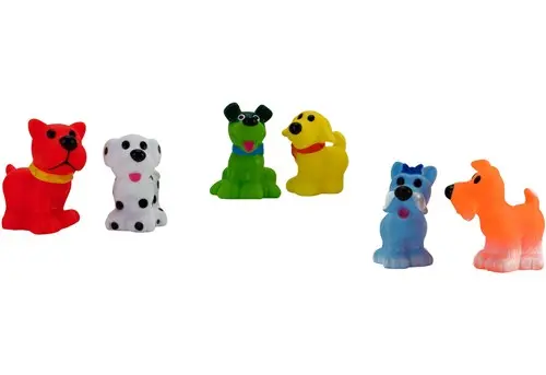 Gumene igračke kuce set 6 komada (GLO05181)