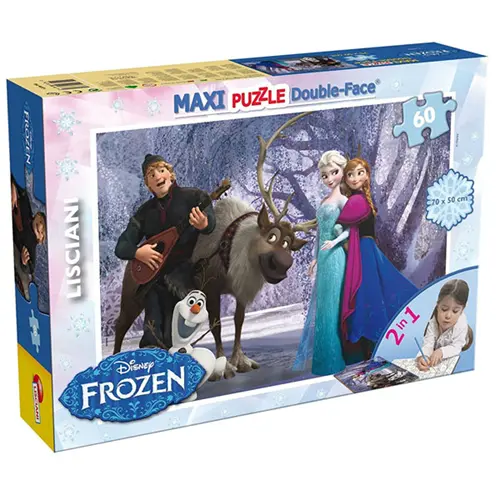 Slagalica Lisciani za decu 2u1 Frozen Music&Fun - složi i oboji (31666)