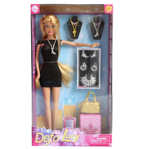 Defa lutka sa nakitom - crna - igračka za devojčice (83078)