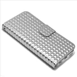 Futrole Iphone 5 bi fold diamond srebrna