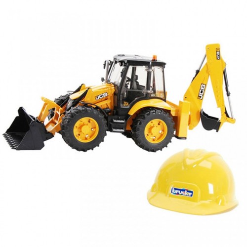 Bager utovarivač Bruder JCB 5CKS sa dve kašike i šlemom 016173