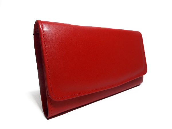 Ženski kožni novčanik crveni klasik m7