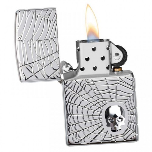 Upaljač Zippo Spider Web Skull