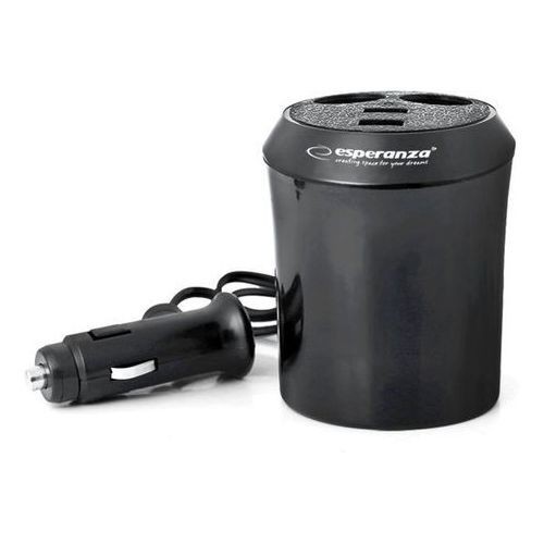 Auto punjač adapter Esperanza EZ125, 2 izlaza + 2 USB