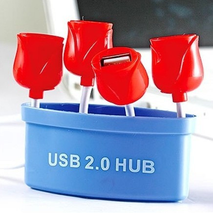 4-portni 2.0 High Speed USB Hub kao saksija sa ružama