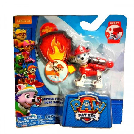 Paw Patrol akcione figure sa transform rančevima i značkom