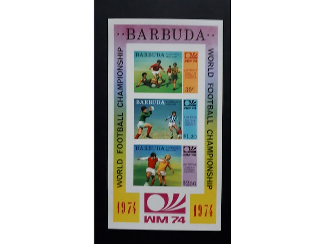 Sport fudbal SP Nemačka - Barbuda 1974.** Bl (N)