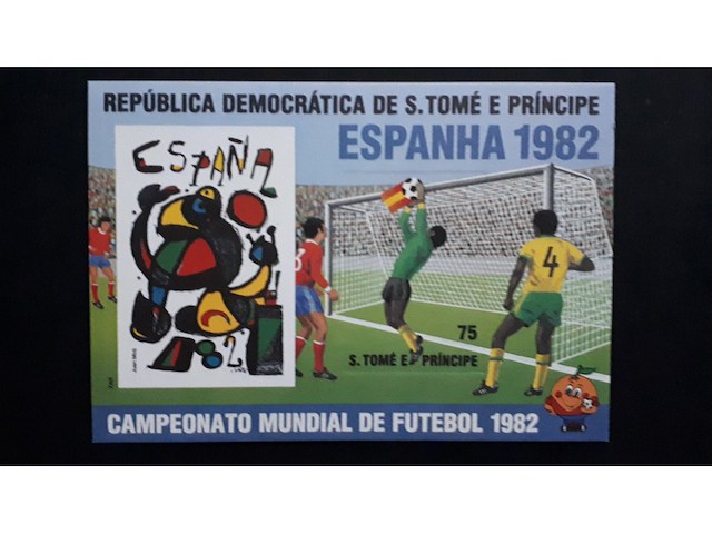 Sport fudbal SP ESP - Sao Tome 1982. Bl kart ** Čisto