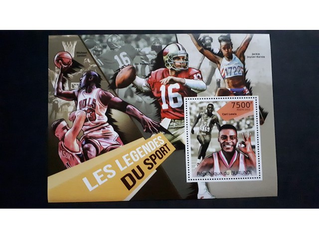 Sport - Atletika - Carl Lewis - Burundi 2012. **Bl