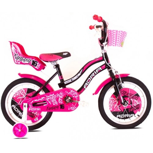 Dečiji bicikl Adria 2016 fantasy 16" Crna i Pink