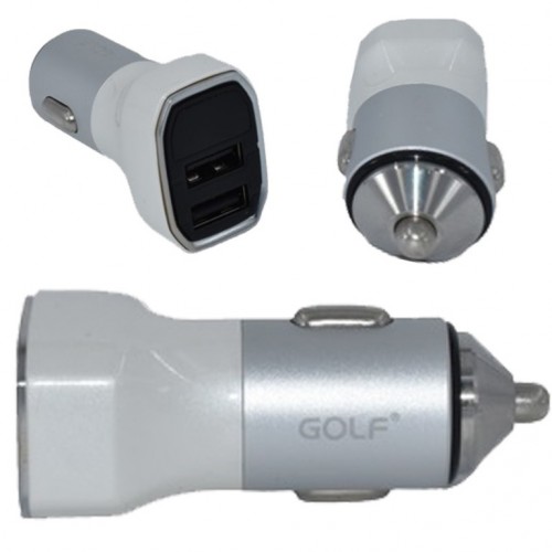 Auto punjač 2USB 3.4A GOLF GF-C09 beli