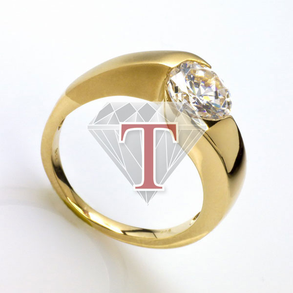 Glamurozan verenički prsten - žuto zlato