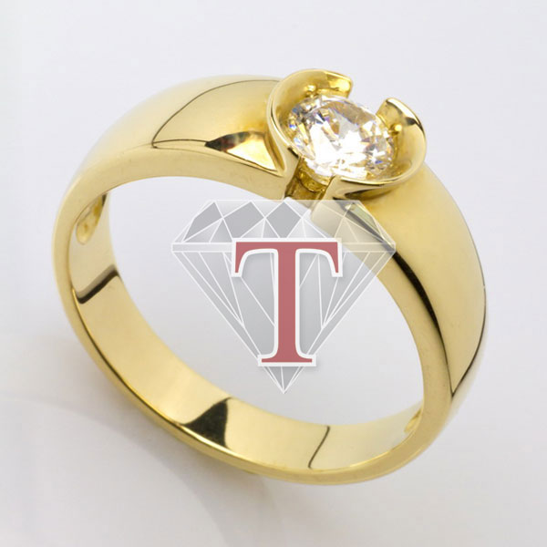 Masivan verenički prsten od žutog zlata