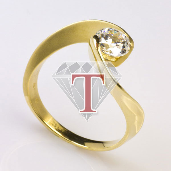 Ekstremno moderan verenički prsten od žutog zlata