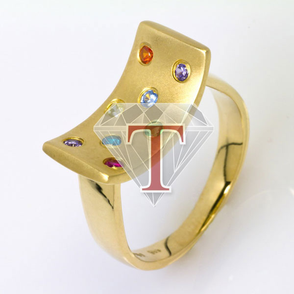 Verenički prsten od žutog zlata - Tutti Frutti