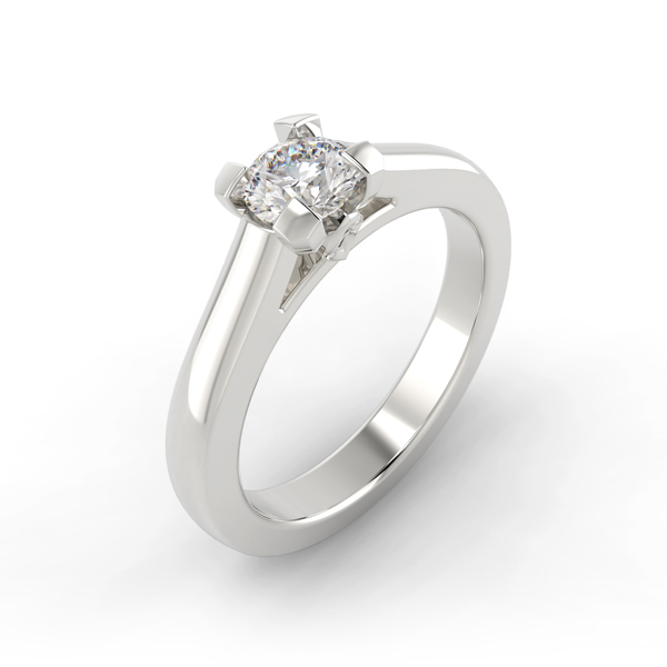 Klasični verenički prsten belo zlato