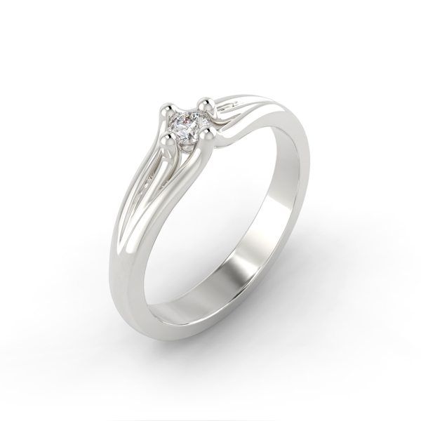 Elegantni verenički prsten sa dragim kamenom