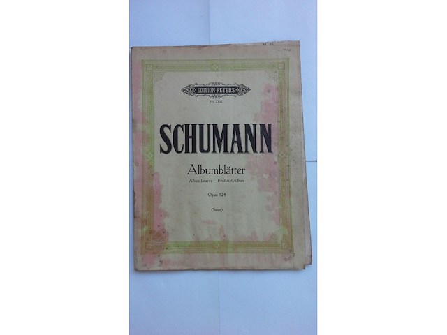 Schumann - Albumblätter,Op.124 - Edition Peters -  note