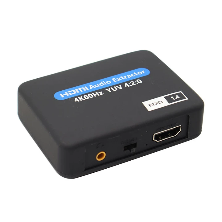 Adapter HDMI AF IN - HDMI AF + 3.5mm ST F + optički Toslink F OUT 4K